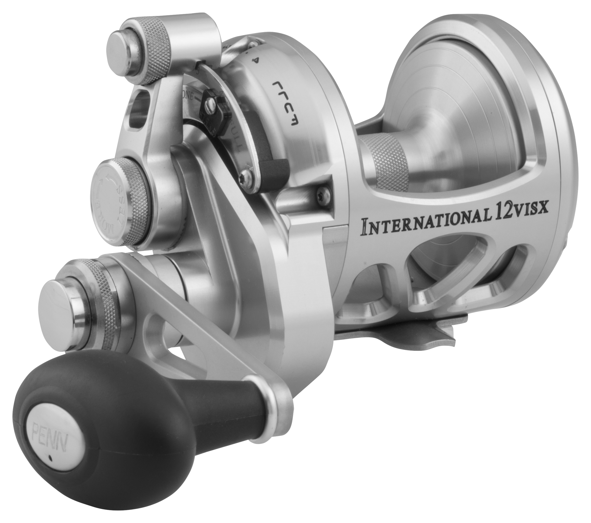 PENN International VISX Silver Two-Speed Lever Drag Reel - 3.5:1/1.3:1 ...